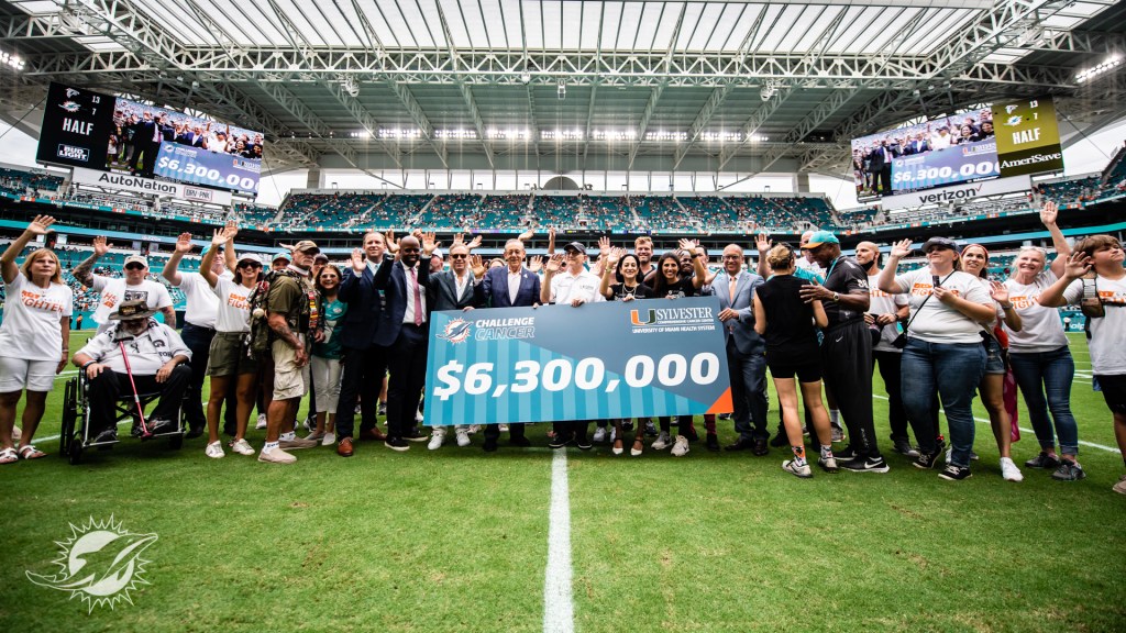 The Dolphins Challenge Cancer (DCC) presented a record breaking $6.3M ...