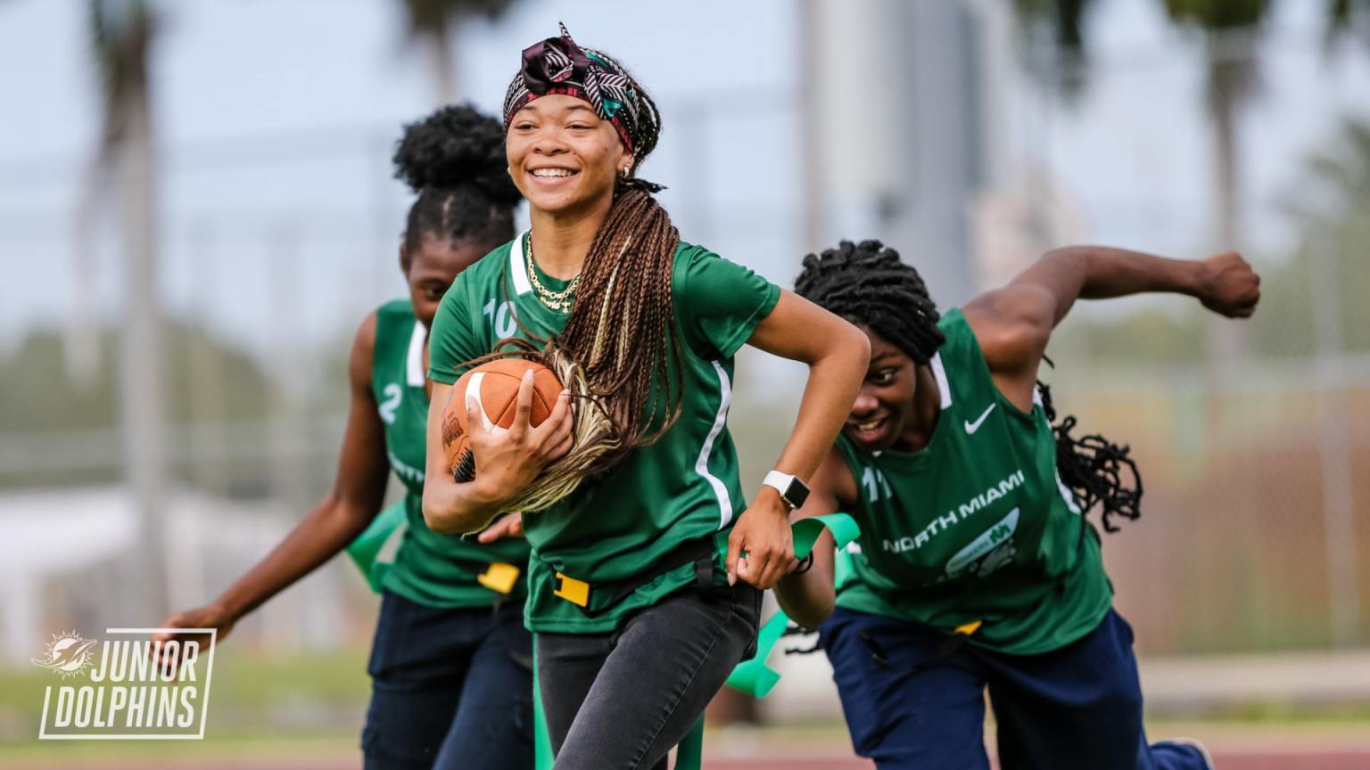 Junior Dolphins Surprise North Miami Senior High School Girls Flag ...